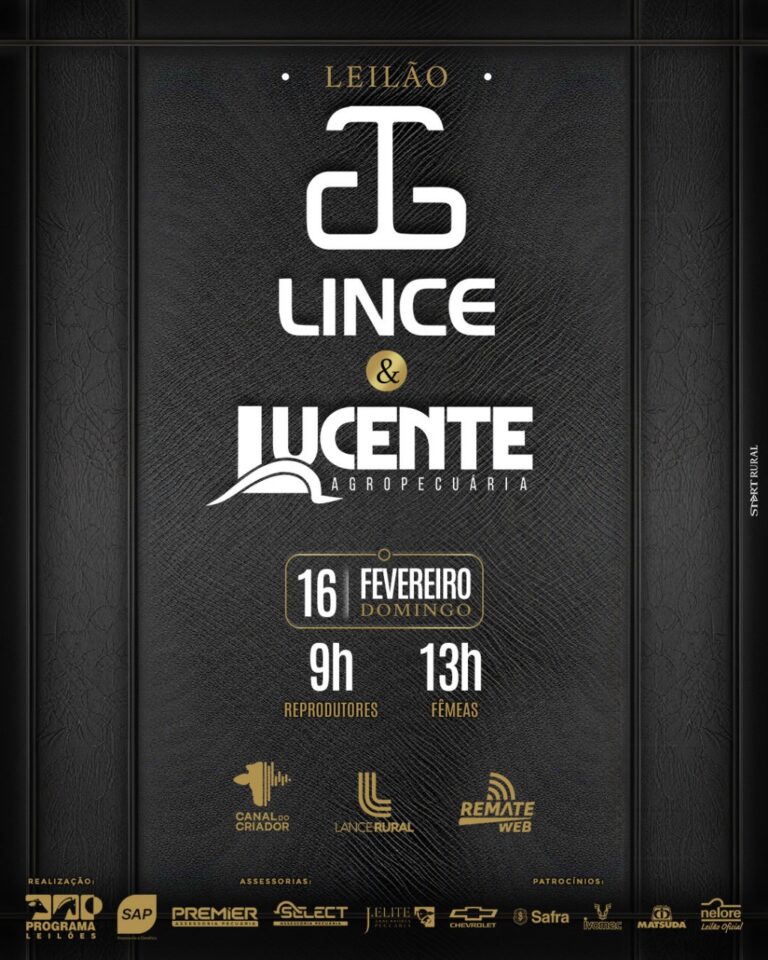 Nelore Lince & Lucente Agropecuária realizam leilão com oferta de fêmeas e reprodutores Nelore ...